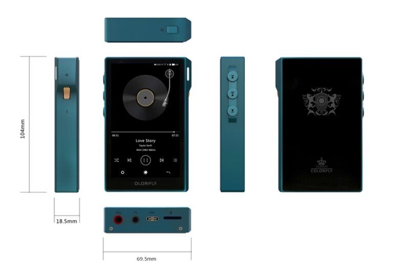 Colorfly Pocket HIFI U6 Hi-Res Audio Player ( blue / red) – Colorful ...